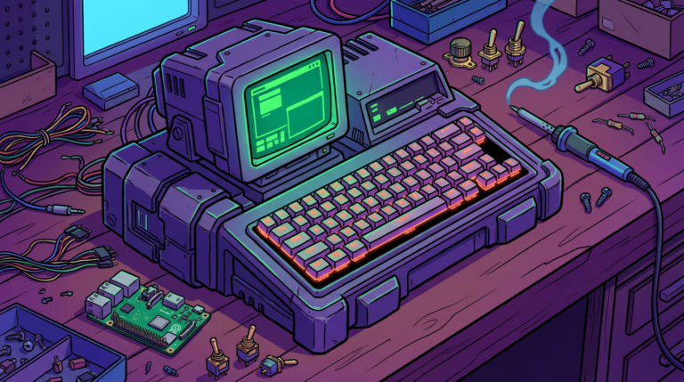 How To Build Your Own Retrofuturistic DIY Cyberdeck - retrowave